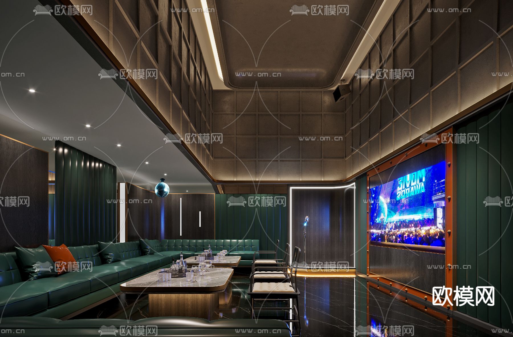 KTV包厢 酒吧 夜总会3d模型下载_ID14083688_3dmax免费模型-欧模网