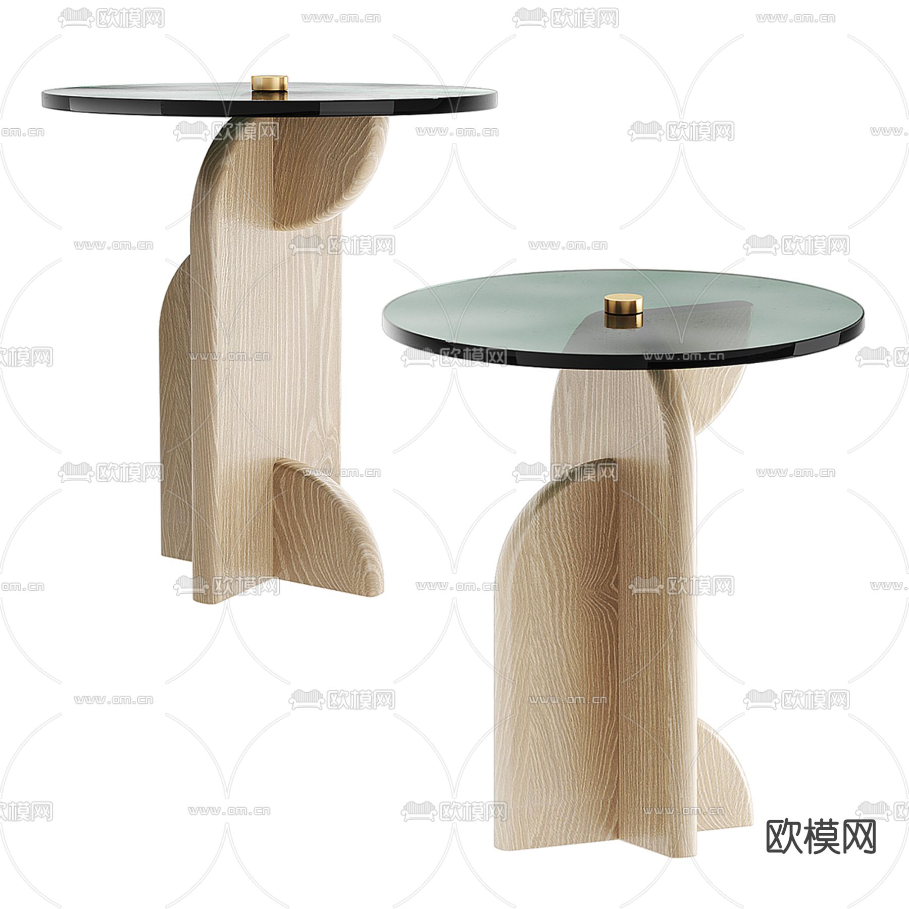 玻璃圆几 边几 边几3d模型下载 Id14086556 3dmax免费模型 欧模网