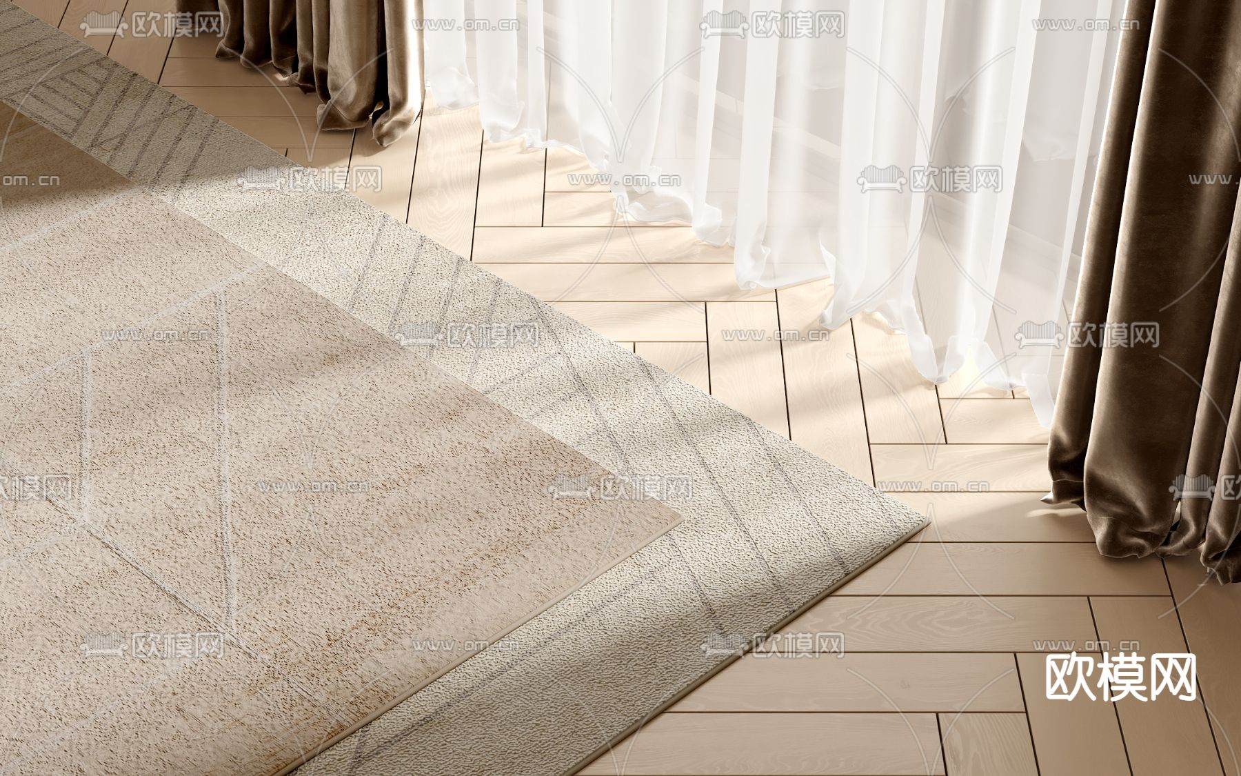 现代地毯su模型下载_ID14101875_sketchup模型下载-欧模网