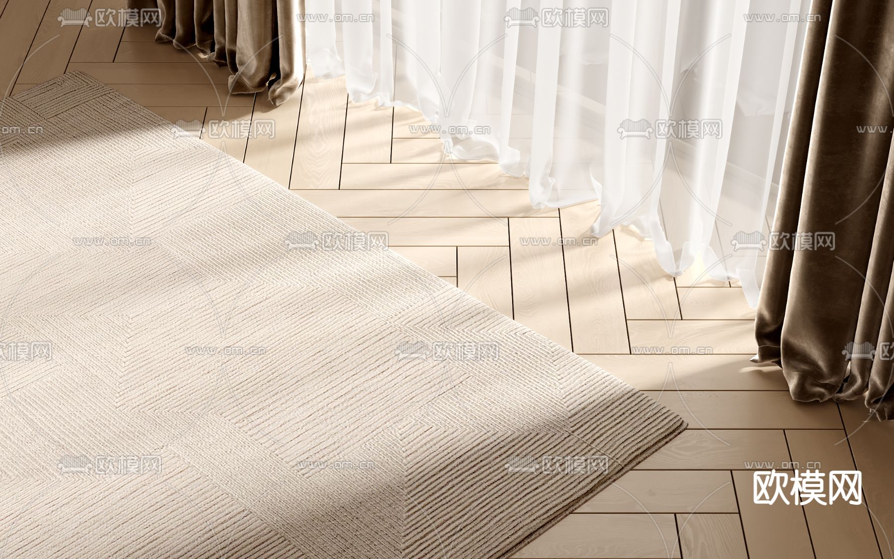 现代地毯su模型下载_ID14101874_sketchup模型下载-欧模网