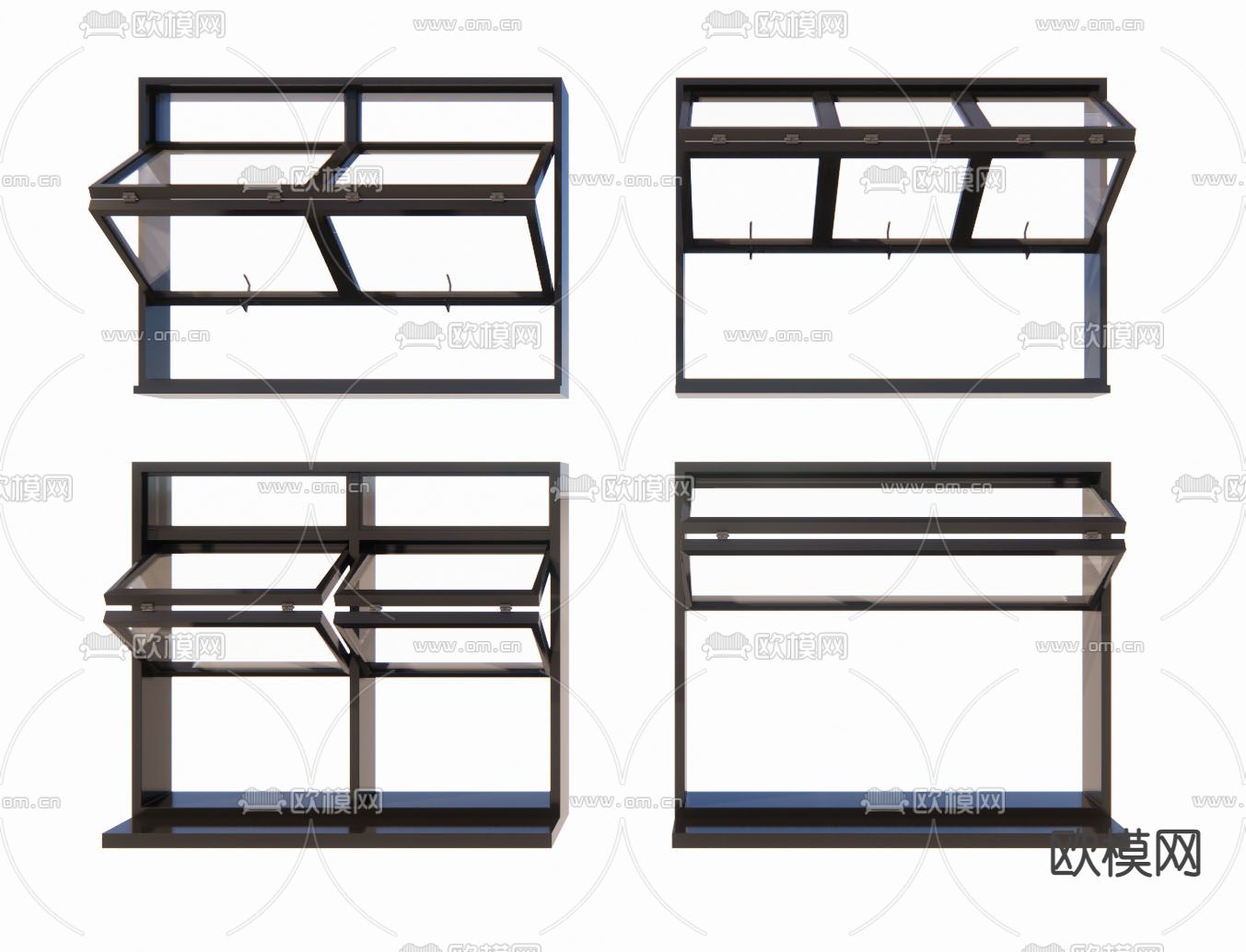 现代折叠窗 窗户su模型下载_ID14112758_sketchup模型下载-欧模网