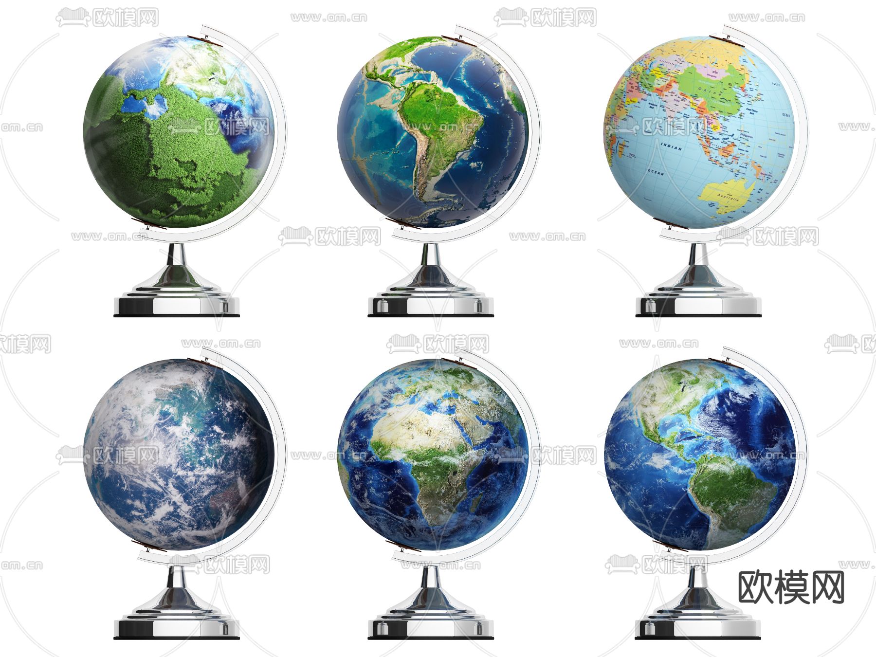 地球仪3d模型下载_ID14131124_3dmax免费模型-欧模网