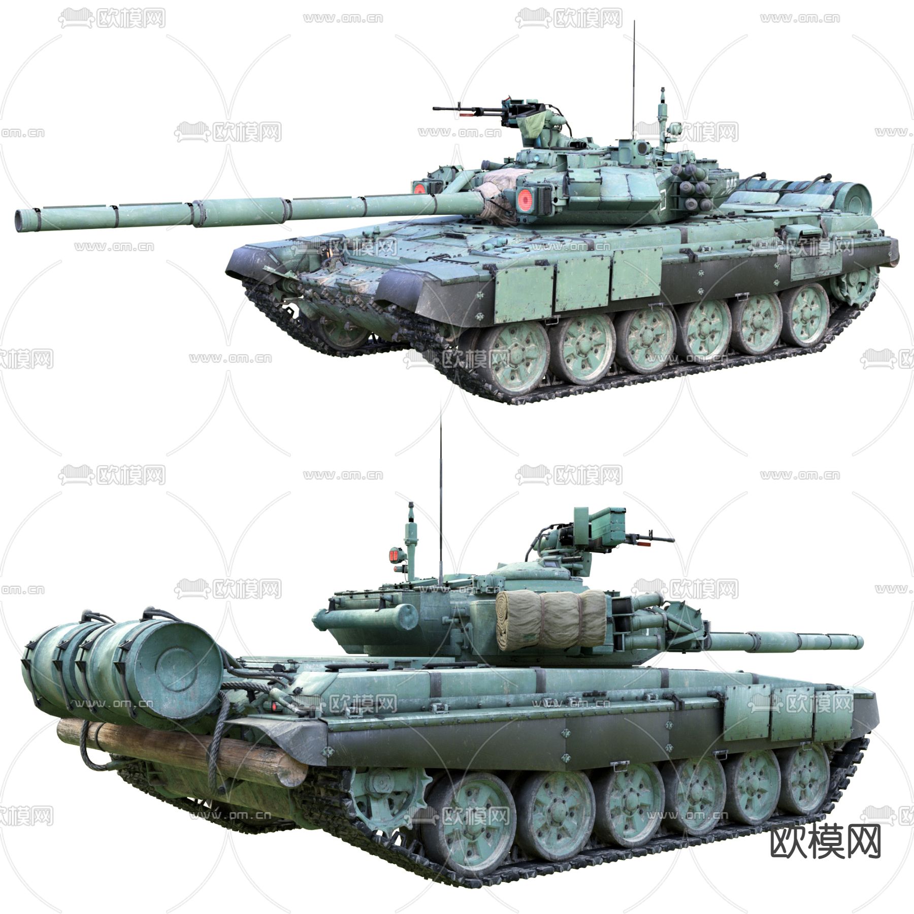 T-90A主战坦克3d模型下载_ID14123933_3dmax免费模型-欧模网