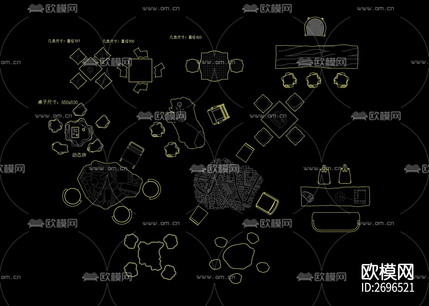 茶台茶桌cad图库-免费3dmax模型库-欧模网