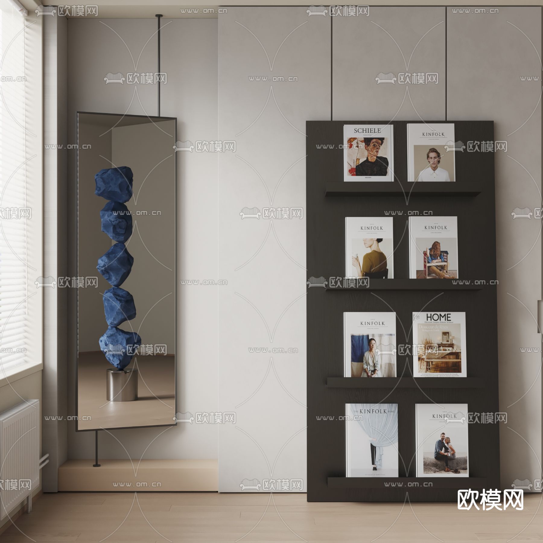 书架 杂志架 报刊架3d模型下载_ID14169871_3dmax免费模型-欧模网