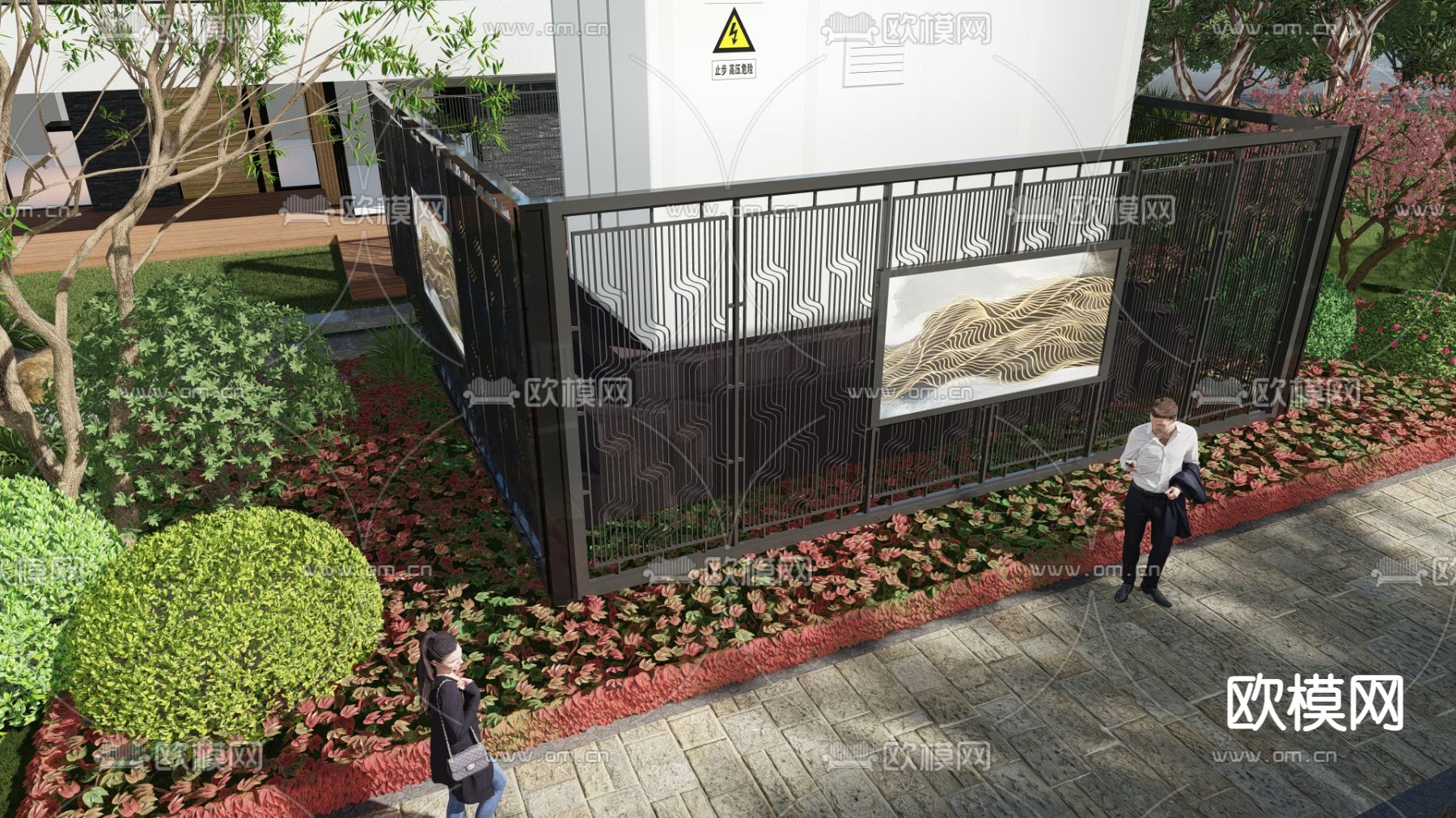 现代户外电箱su模型下载_ID14171171_sketchup模型下载-欧模网