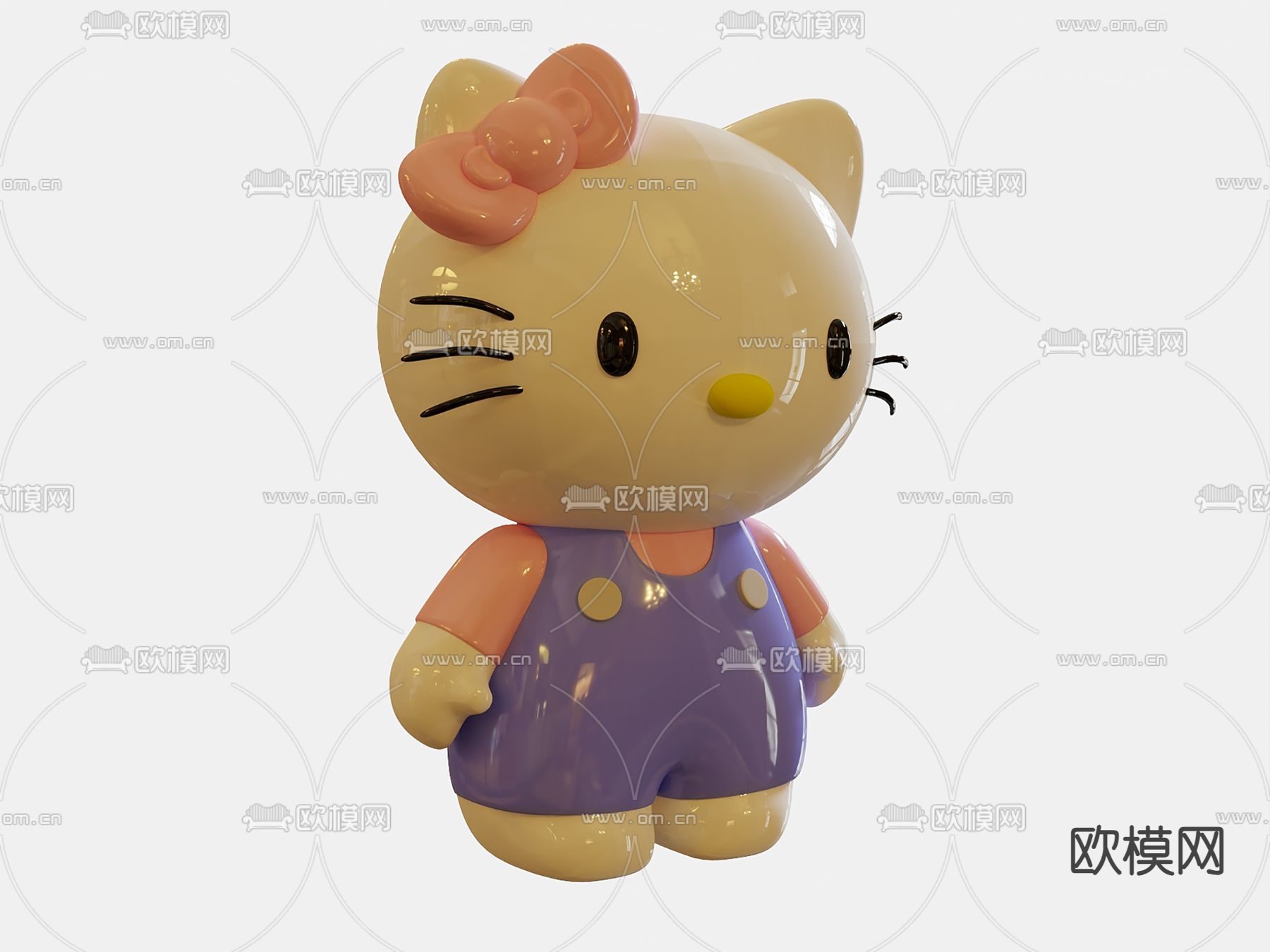 hello Kitty 雕塑摆件su模型下载_ID14180885_sketchup模型下载-欧模网