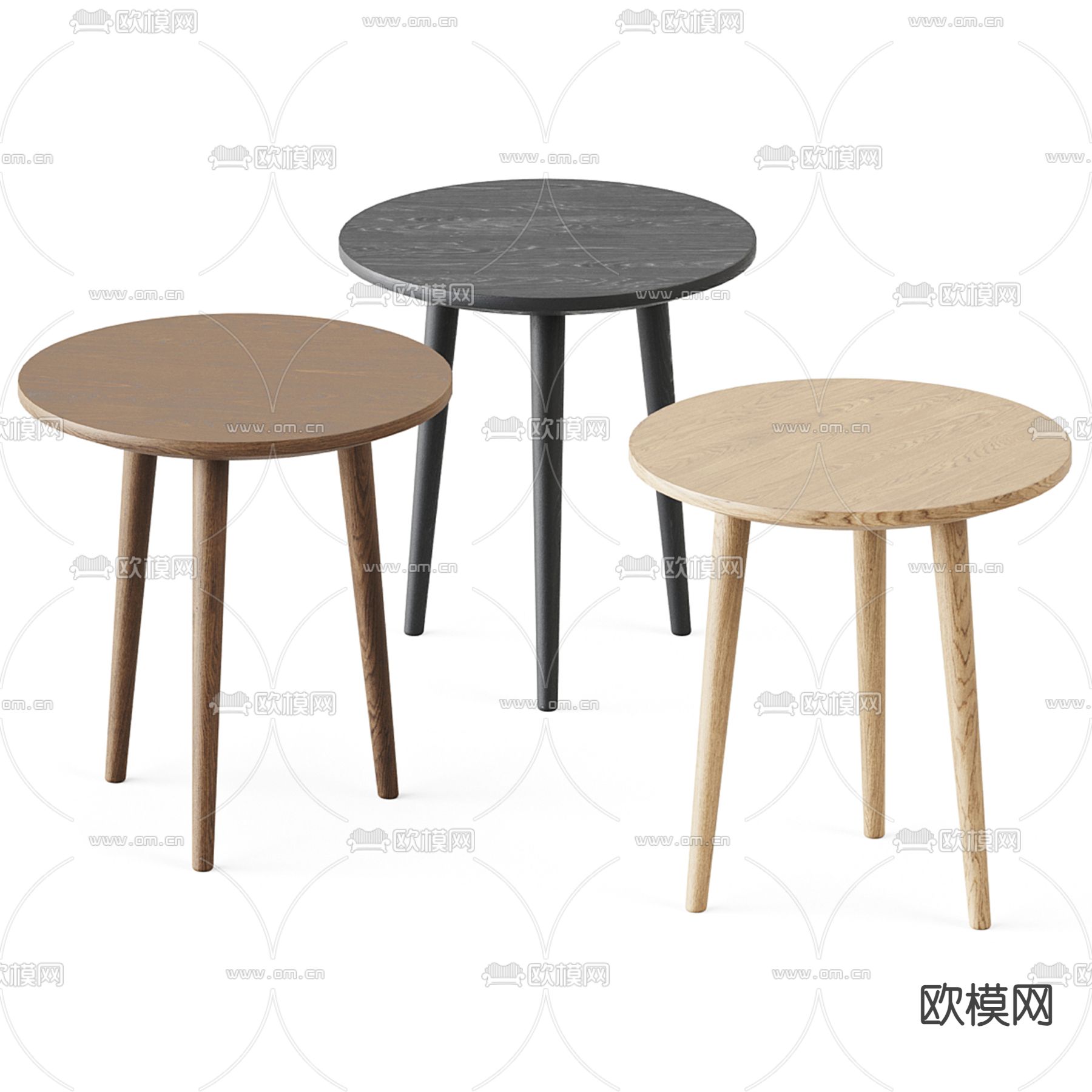 北欧圆几 角几 边几3d模型下载 Id14190426 3dmax免费模型 欧模网