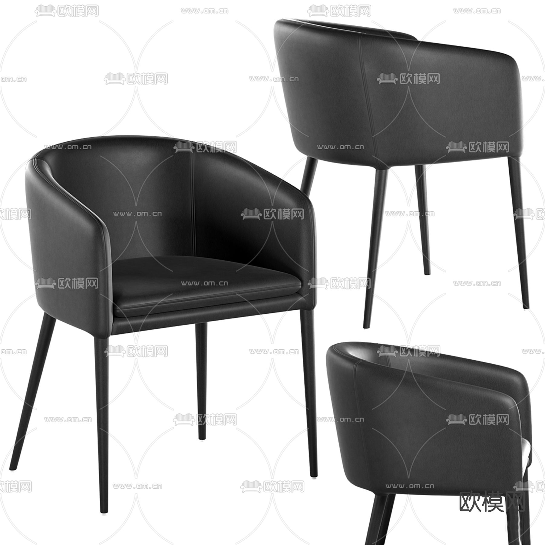 椅子 餐椅3d模型下载_ID14212973_3dmax免费模型-欧模网