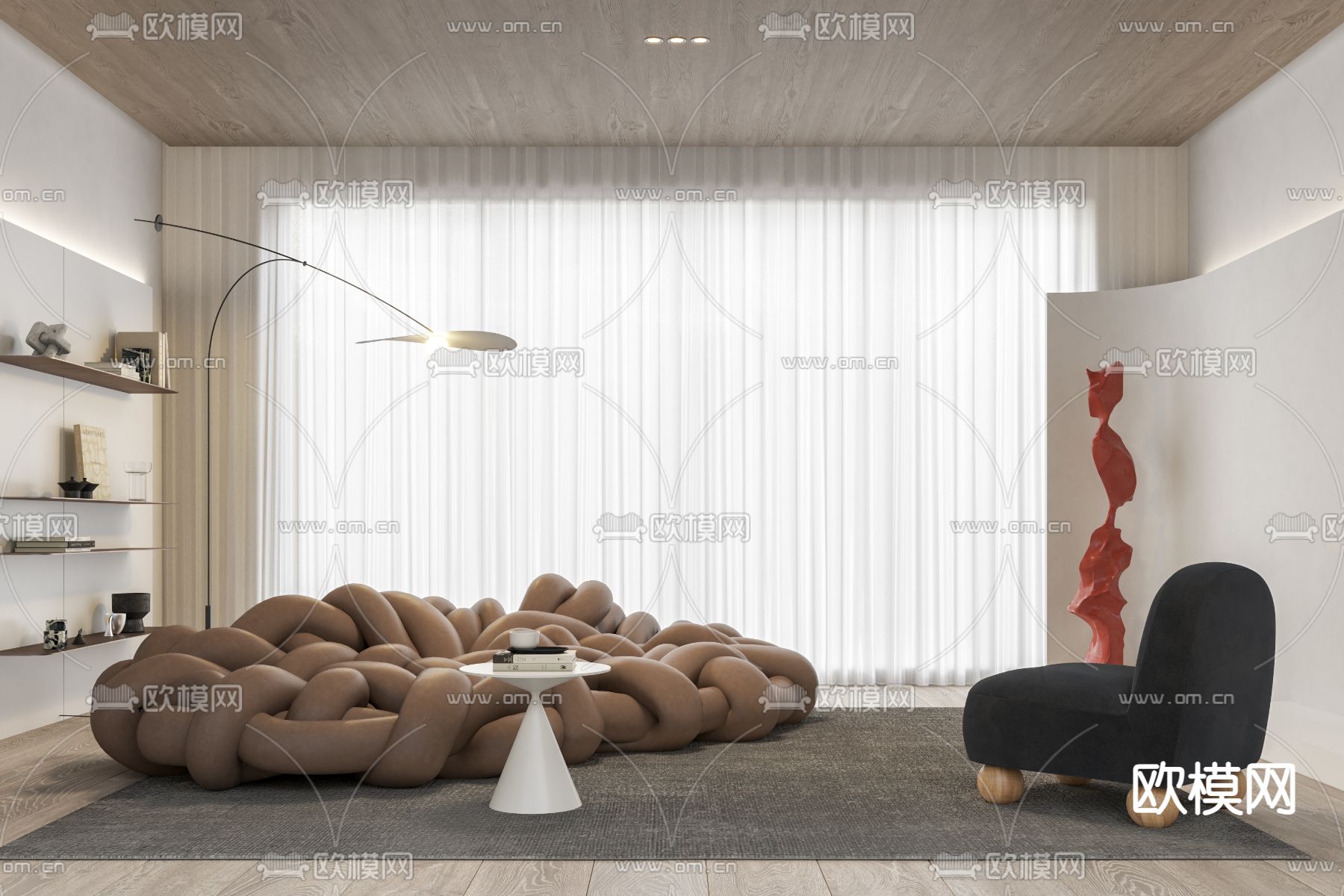 Edra BOA 蟒蛇沙发3d模型下载_ID14258984_3dmax免费模型-欧模网