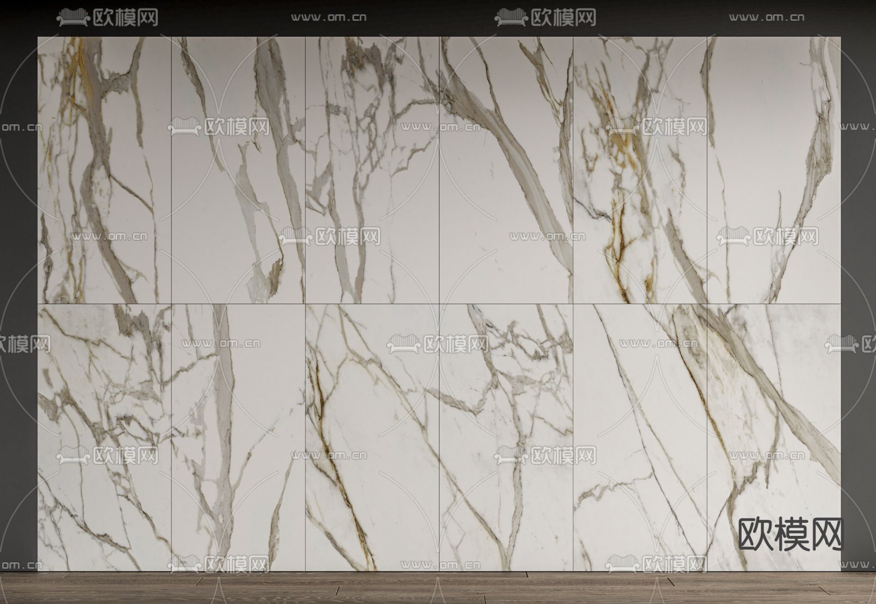 大理石墙面su模型下载_ID16194548_sketchup模型下载-欧模网