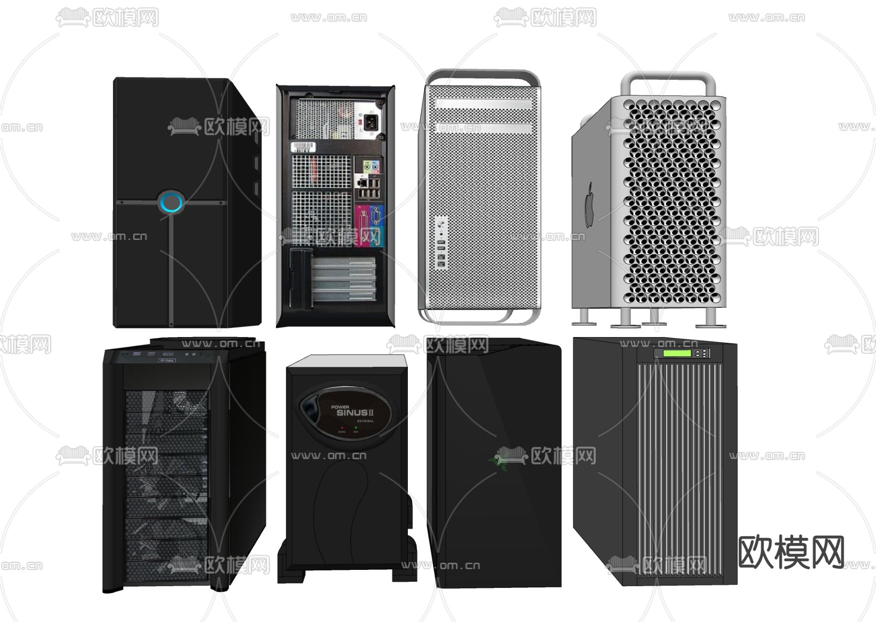 电脑主机su模型下载_ID14344113_sketchup模型下载-欧模网