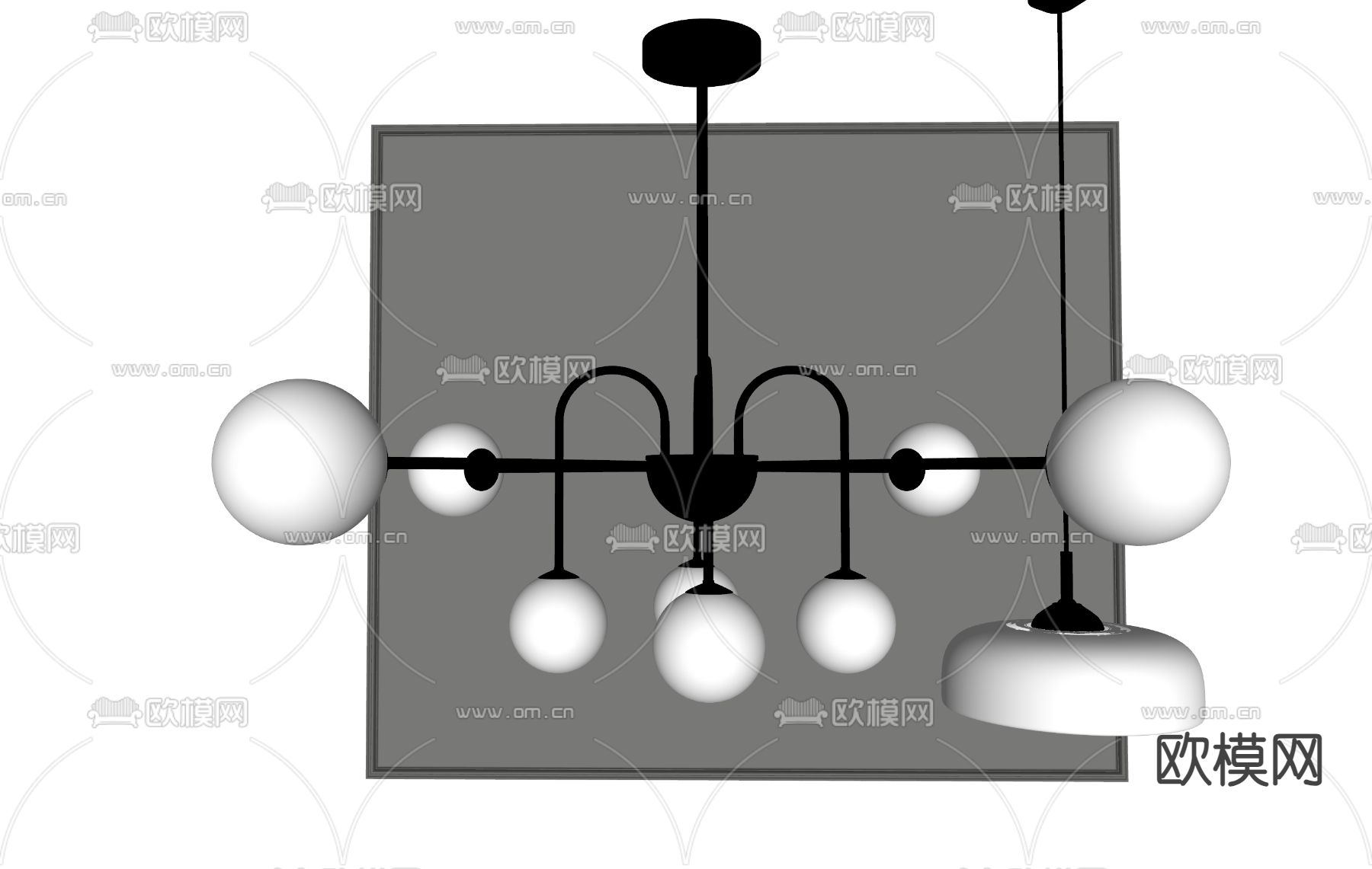 中古风吊灯su模型下载_ID15098495_sketchup模型下载-欧模网