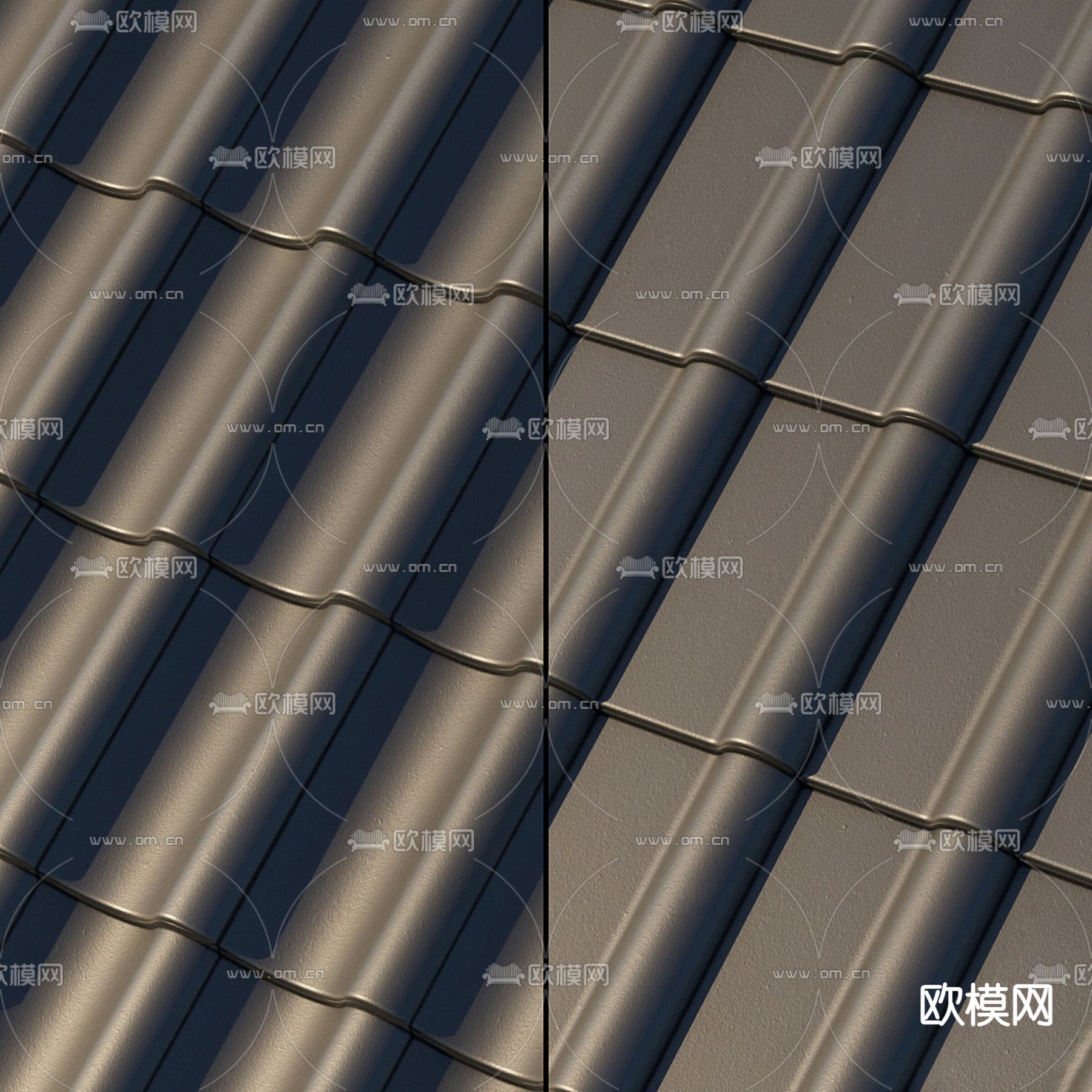 屋檐 屋顶 房檐 瓦片3d模型下载_ID15196109_3dmax免费模型-欧模网