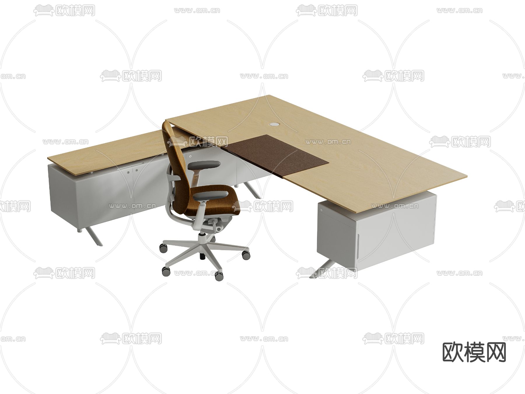 Modern Office Desk Executive Desk 3d Model - Cgpeers