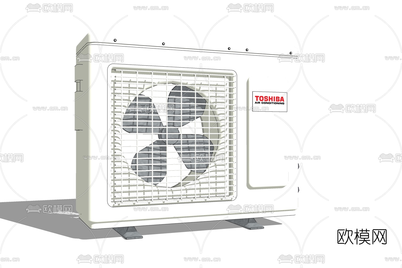 现代空调外机免费su模型下载_ID10031023_sketchup模型下载-欧模网