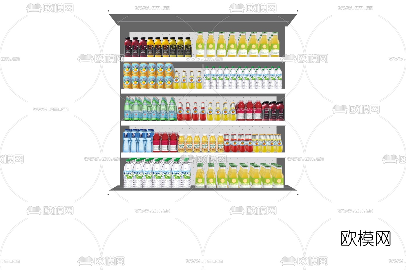 现代饮料货架su模型-免费3dmax模型库-欧模网