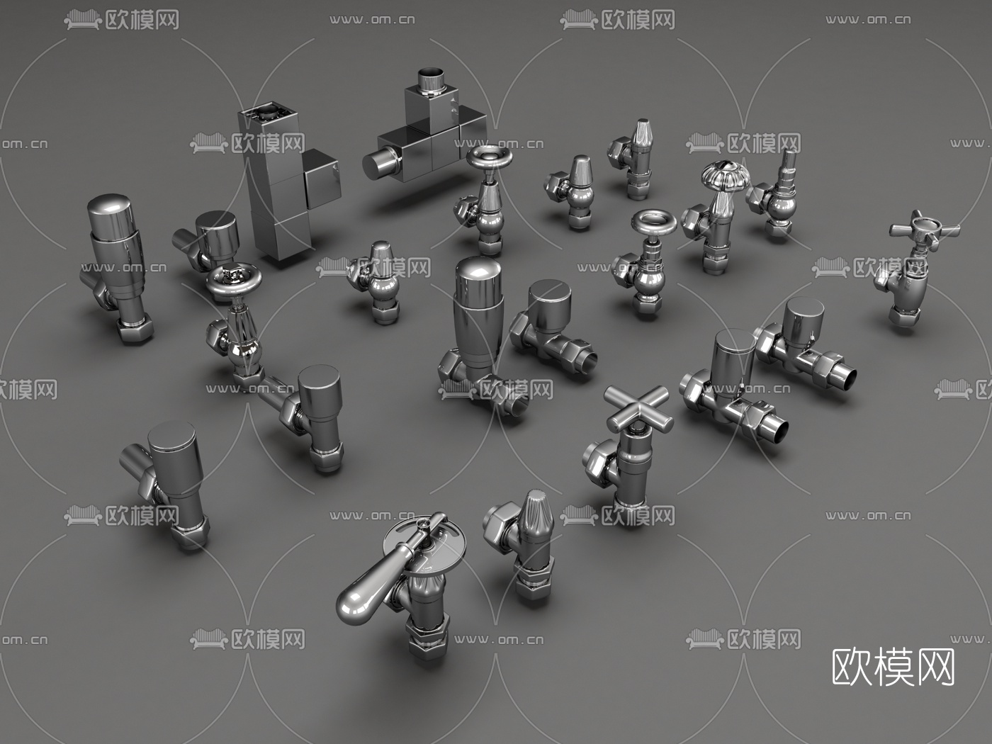 现代开关阀门3d模型下载_ID10393157_3dmax免费模型-欧模网