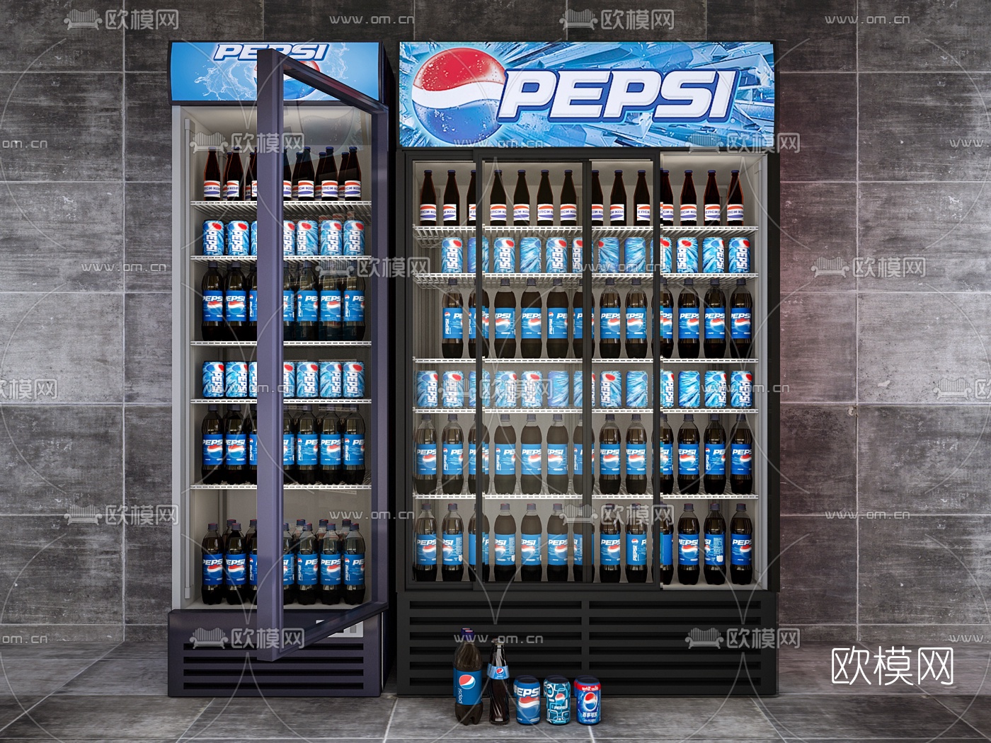 现代百事可乐冰柜3d模型下载_ID10088108_3dmax免费模型-欧模网