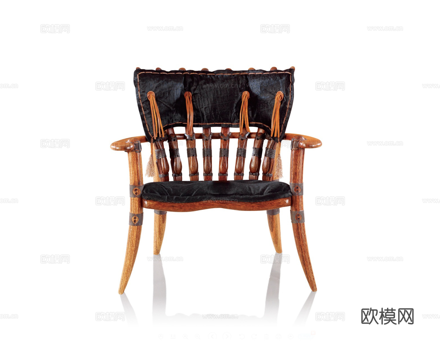 PACIFIC GREEN 中古风扶手椅3d模型下载 - PACIFIC GREEN品牌模型库-欧模网