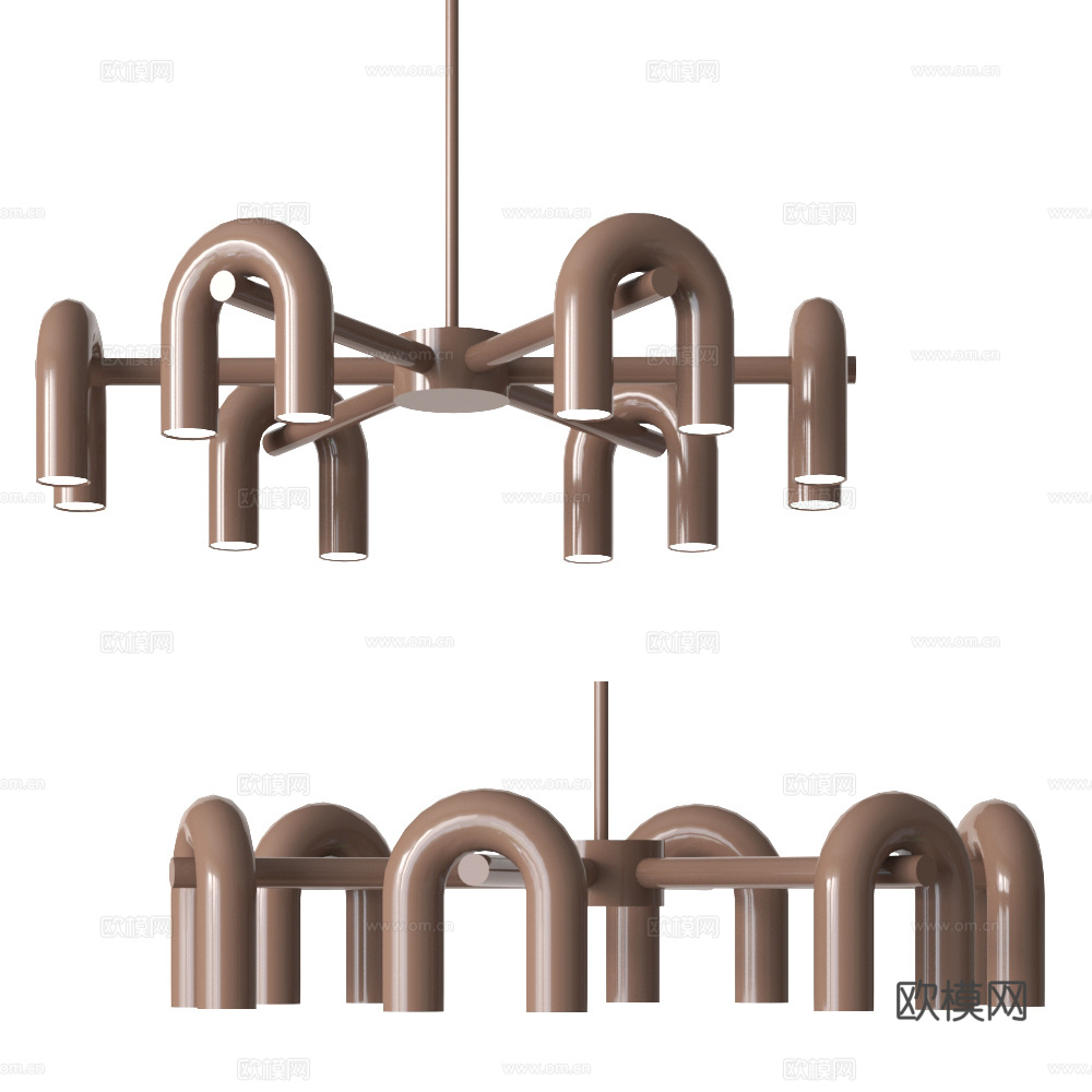 轻奢吊灯 现代吊灯 铁艺吊灯 不锈钢吊灯 装饰吊灯 简约吊灯3d模型下载_ID16200228_3dmax免费模型-欧模网