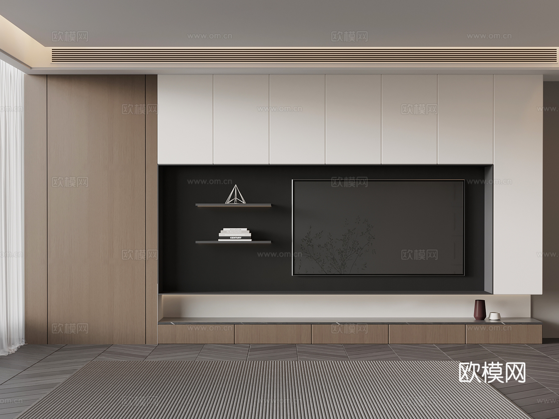 意式背景墙su模型下载_ID16228146_sketchup模型下载-欧模网